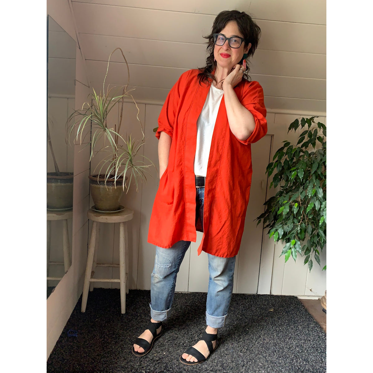 Joni Jacket - 'Solid Poppy' – Rebecca Pearcy